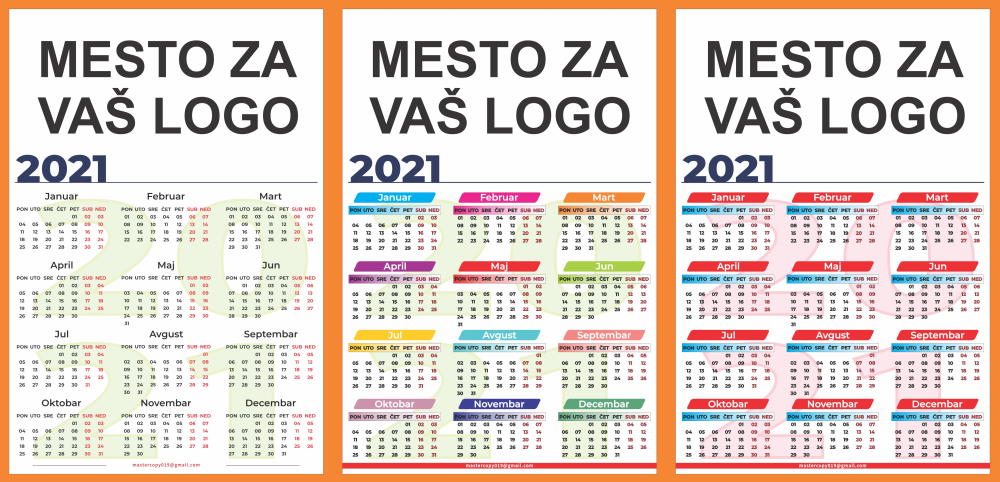 100 komada za samo 2800 dinara - Promo ponuda zidnih kalendara za 2021 ...